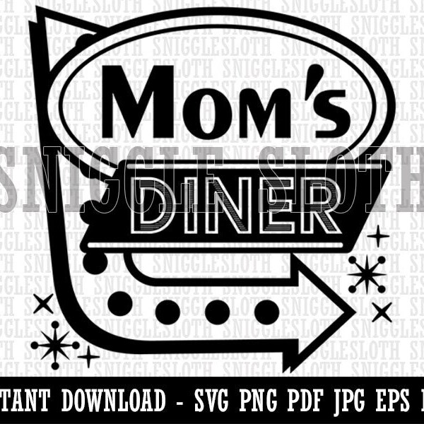 Diner Sign Svg - Etsy