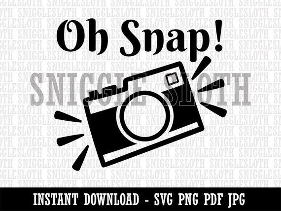 Oh Snap Camera Photography Clipart Instant Digital Download AI | Etsy