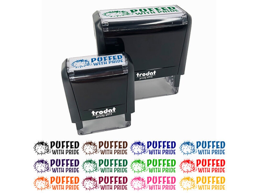 Puffed With Pride Pufferfish Teacher Student School Self-inking Rubber ...