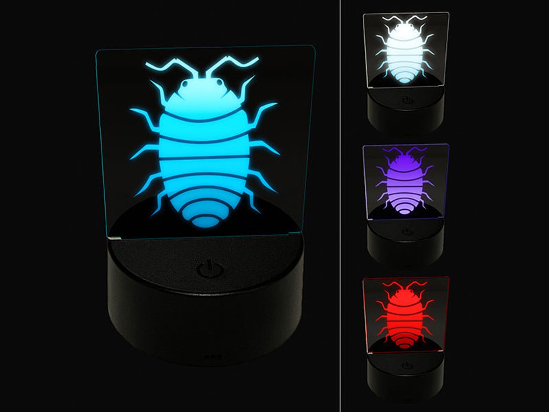 Isopod Pill Bug Woodlouse 3D Illusion LED Night Light Sign - Etsy