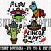 Cinco De Mayo Fiesta Party Cactus Pinata Clipart Set Digital Download ...