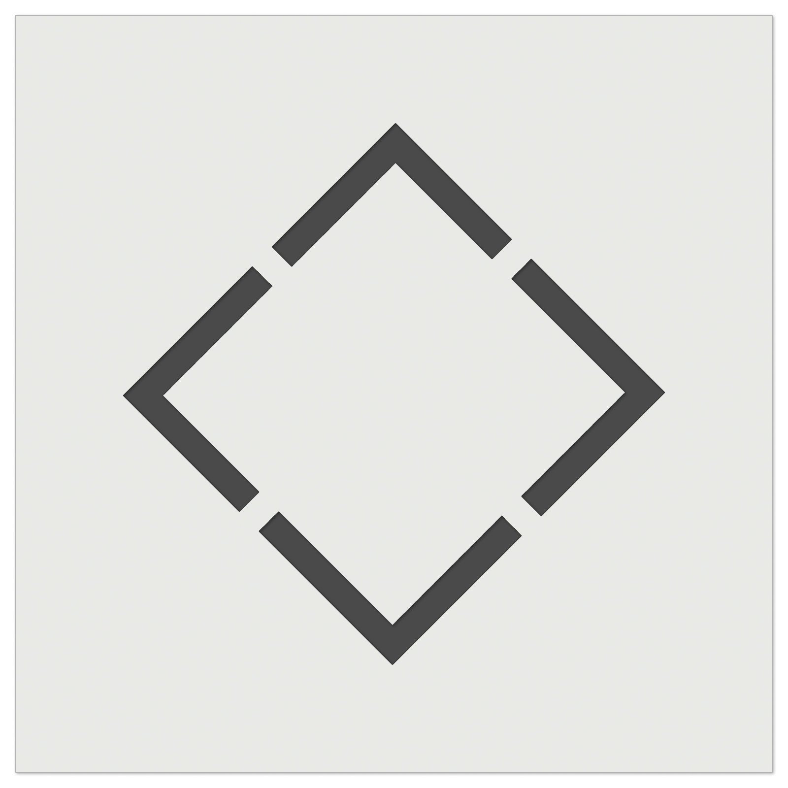 White Diamond Shape Outline