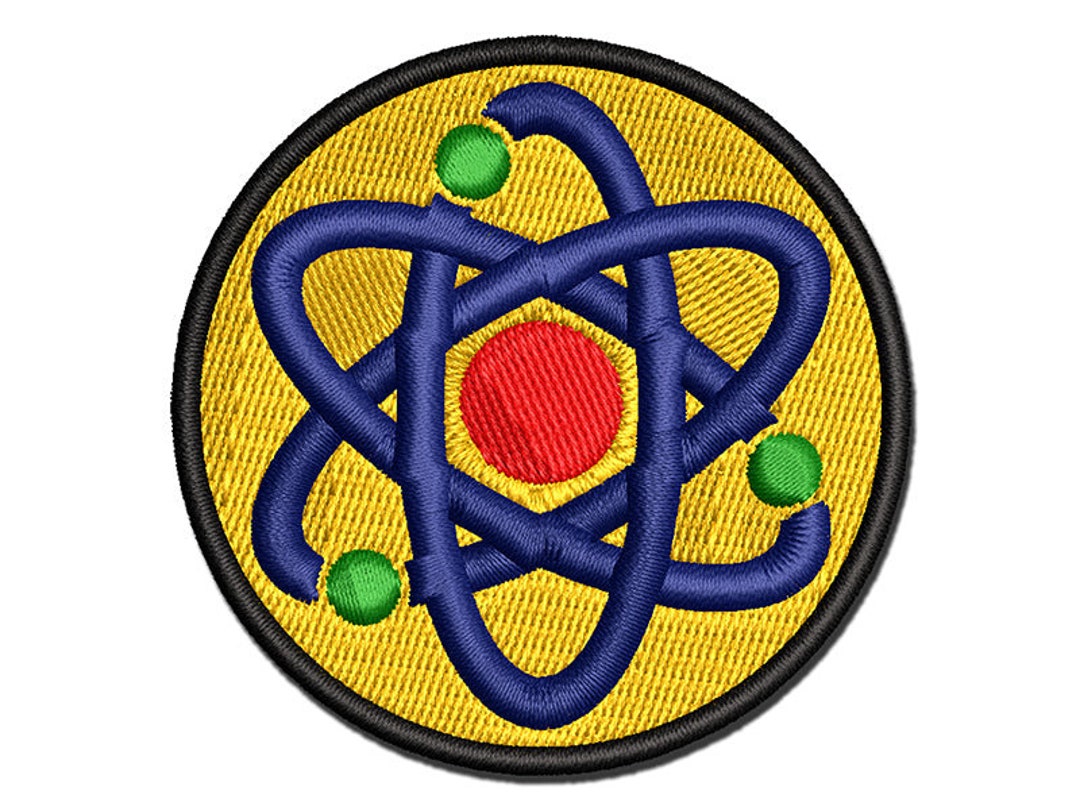 Atom Atomic Multi-color Embroidered Iron-on Patch Applique - Etsy