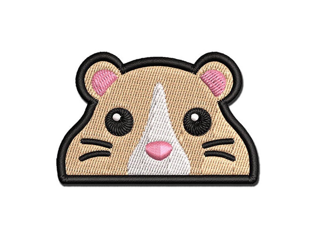 Peeking Hamster Gerbil Multi-color Embroidered Iron-on Patch - Etsy