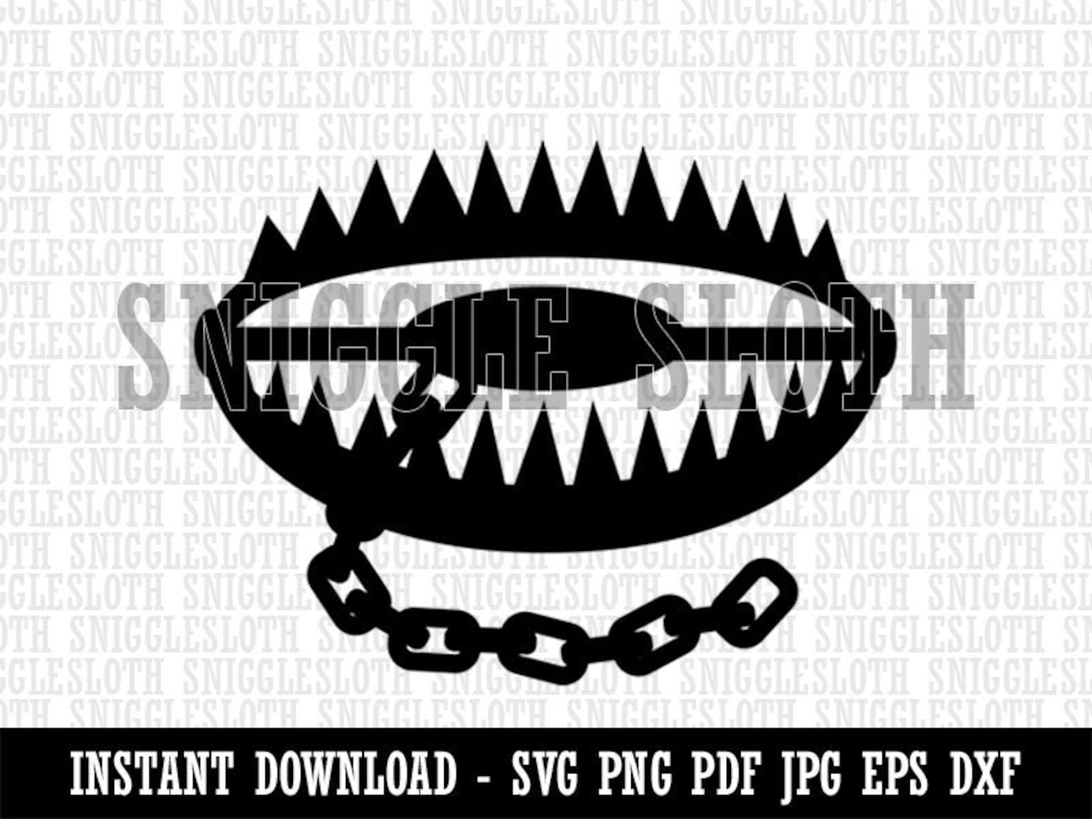 Deadly Bear Trap Clipart Instant Digital Download SVG EPS PNG - Etsy
