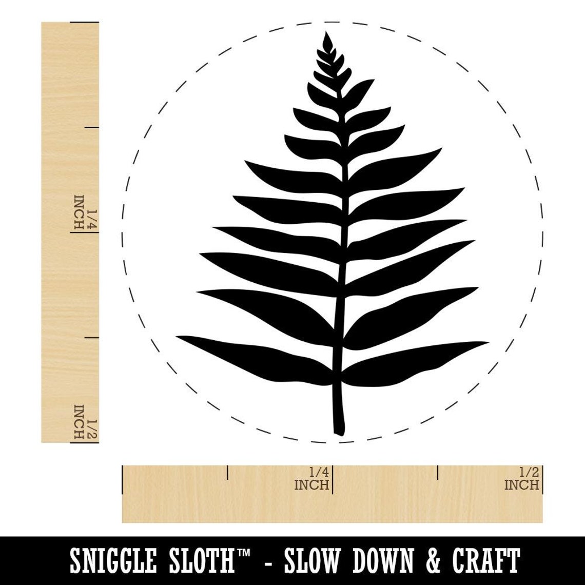 Fern Leaf Self-Inking Rubber Stamp for Stamping Crafting | Etsy