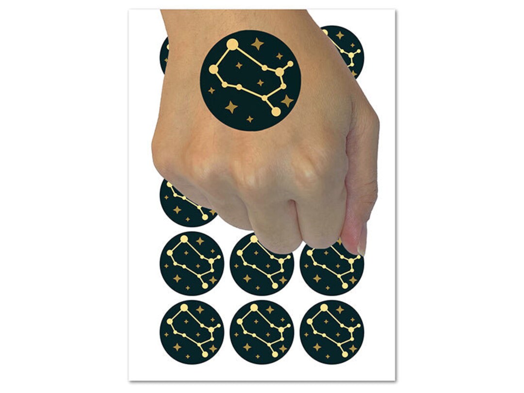Gemini Zodiac Star Constellations Temporary Tattoo Water Resistant Fake ...