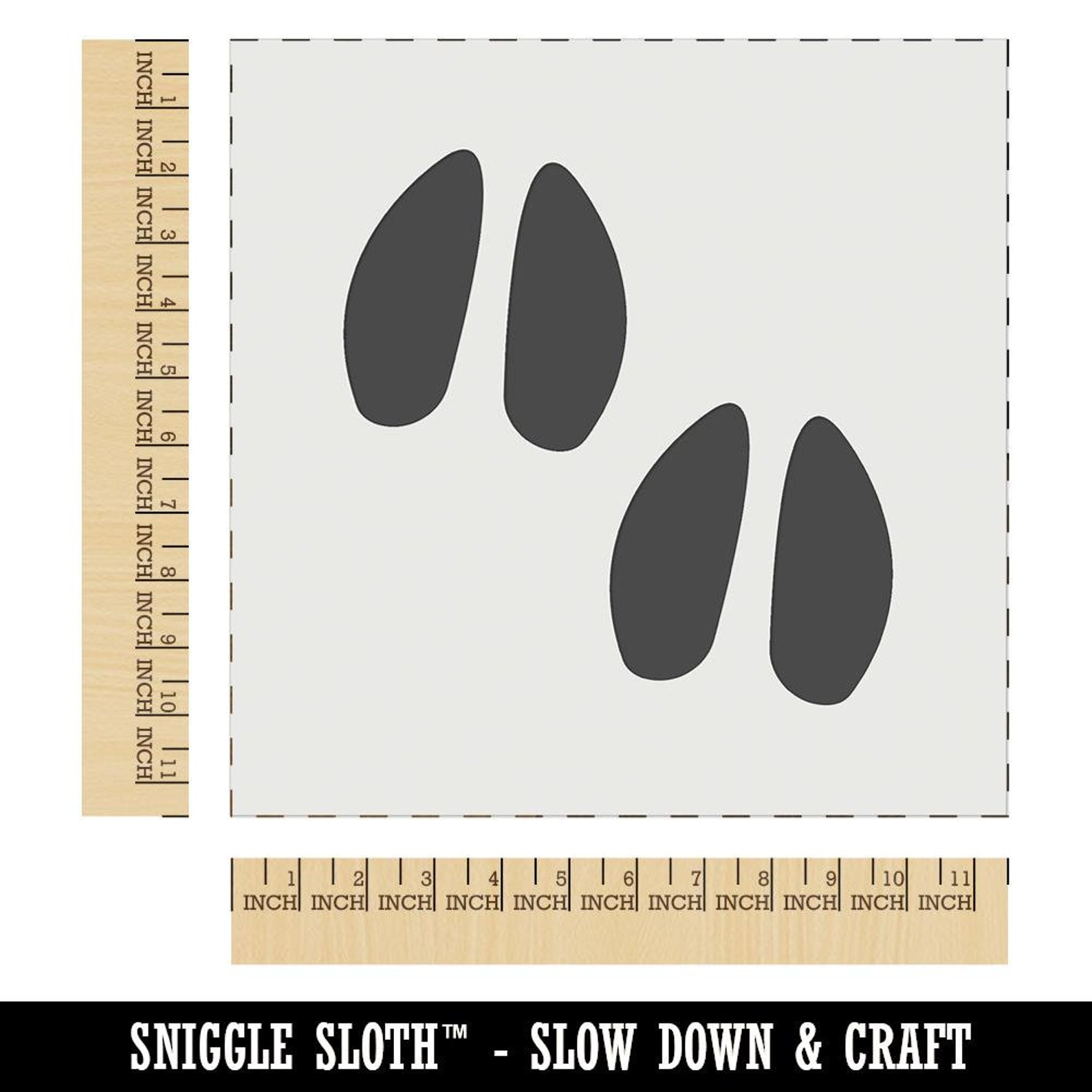 Deer Tracks Footprints Wall Cookie DIY Craft Reusable Stencil - Etsy