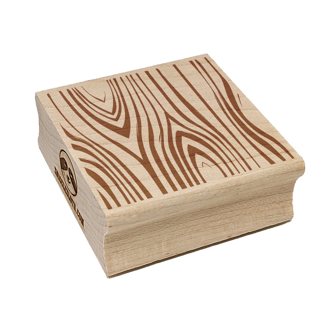 Tree Wood Grain Square Rubber Stamp for Stamping Crafting - Etsy
