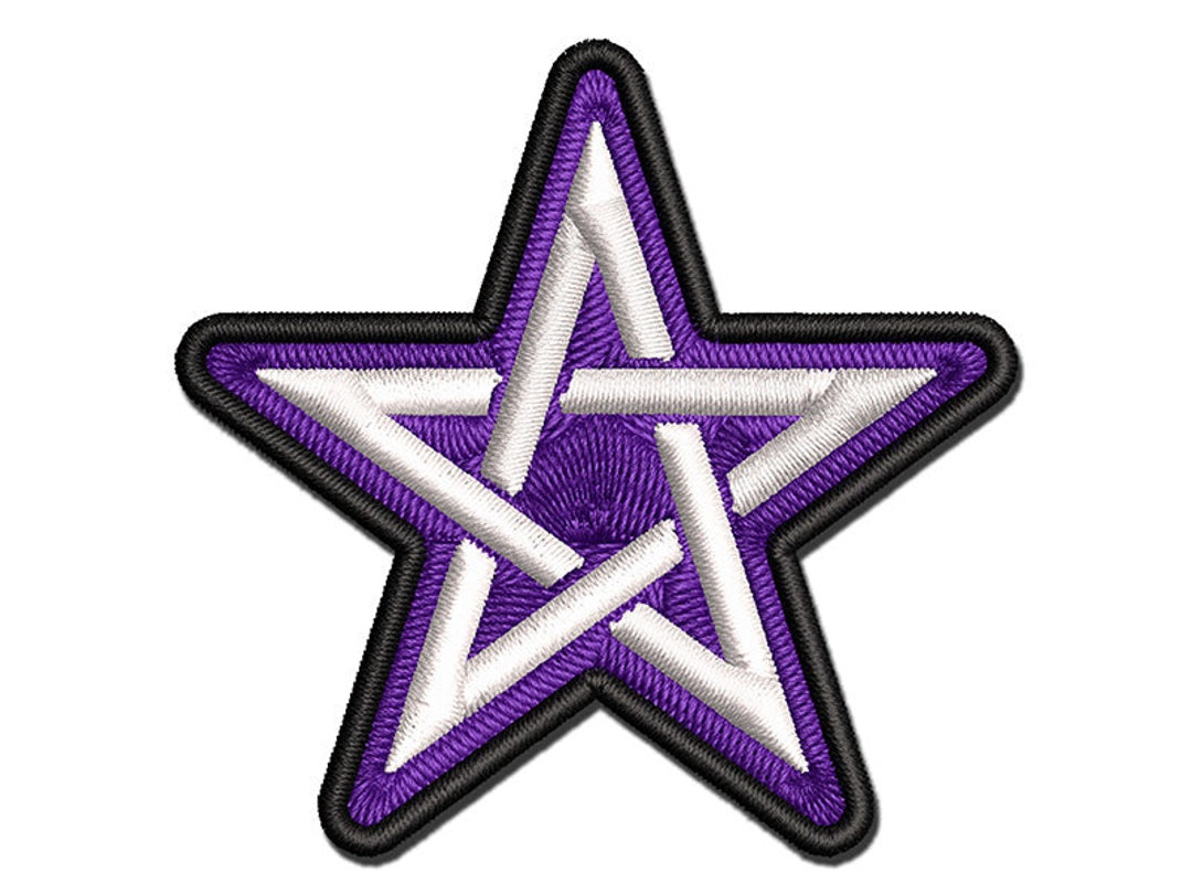 Pentacle Star Witch Wicca Occult Multi-color Embroidered - Etsy