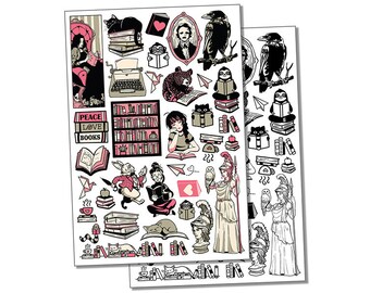 Books Temporary Fake Tattoo Sticker set of 2 - Etsy