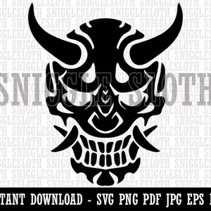 Oni Japanese Ogre Demon Clipart Instant Digital Download SVG EPS PNG ...