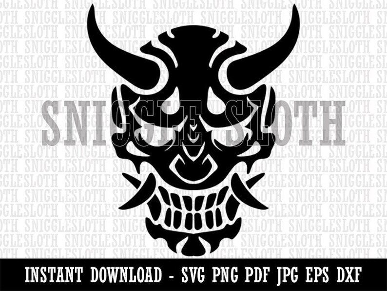 Oni Japanese Ogre Demon Clipart Instant Digital Download SVG - Etsy