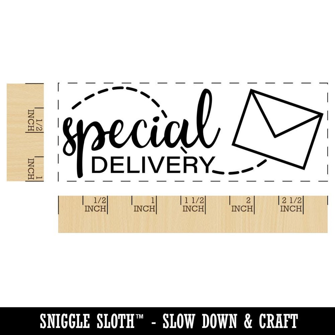 Special Delivery Mail with Envelope Self-Inking Rubber Stamp | Etsy