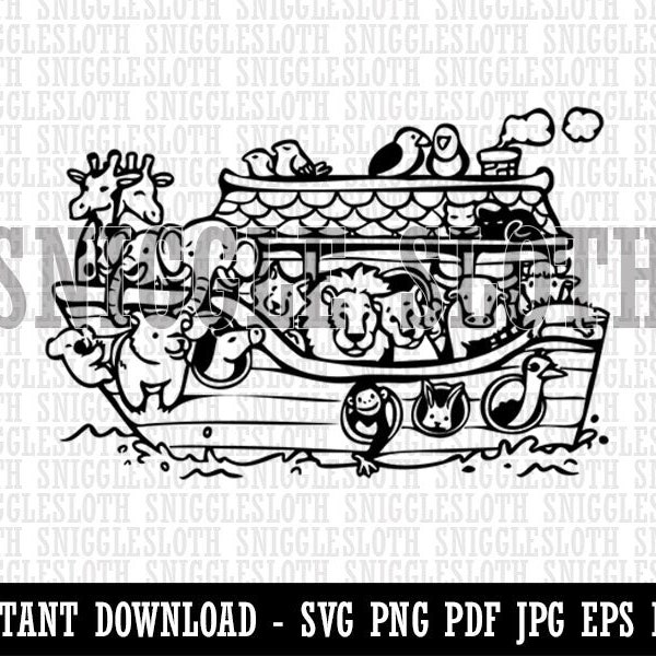 Noahs ark laser svg - Etsy Nederland