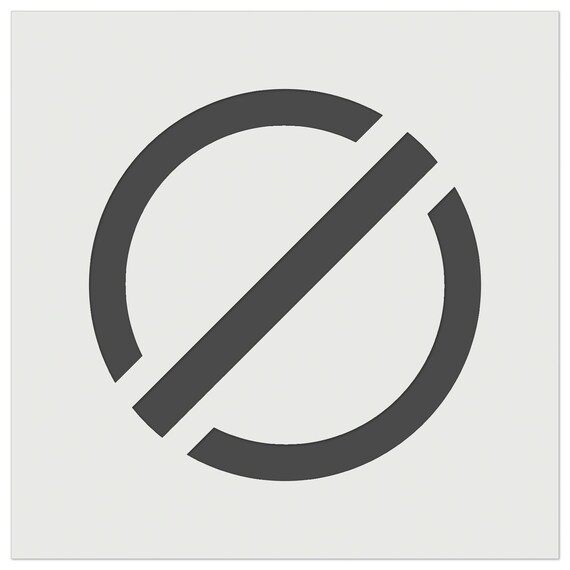 No Do Not Circle Solid Wall Cookie DIY Craft Reusable Stencil | Etsy