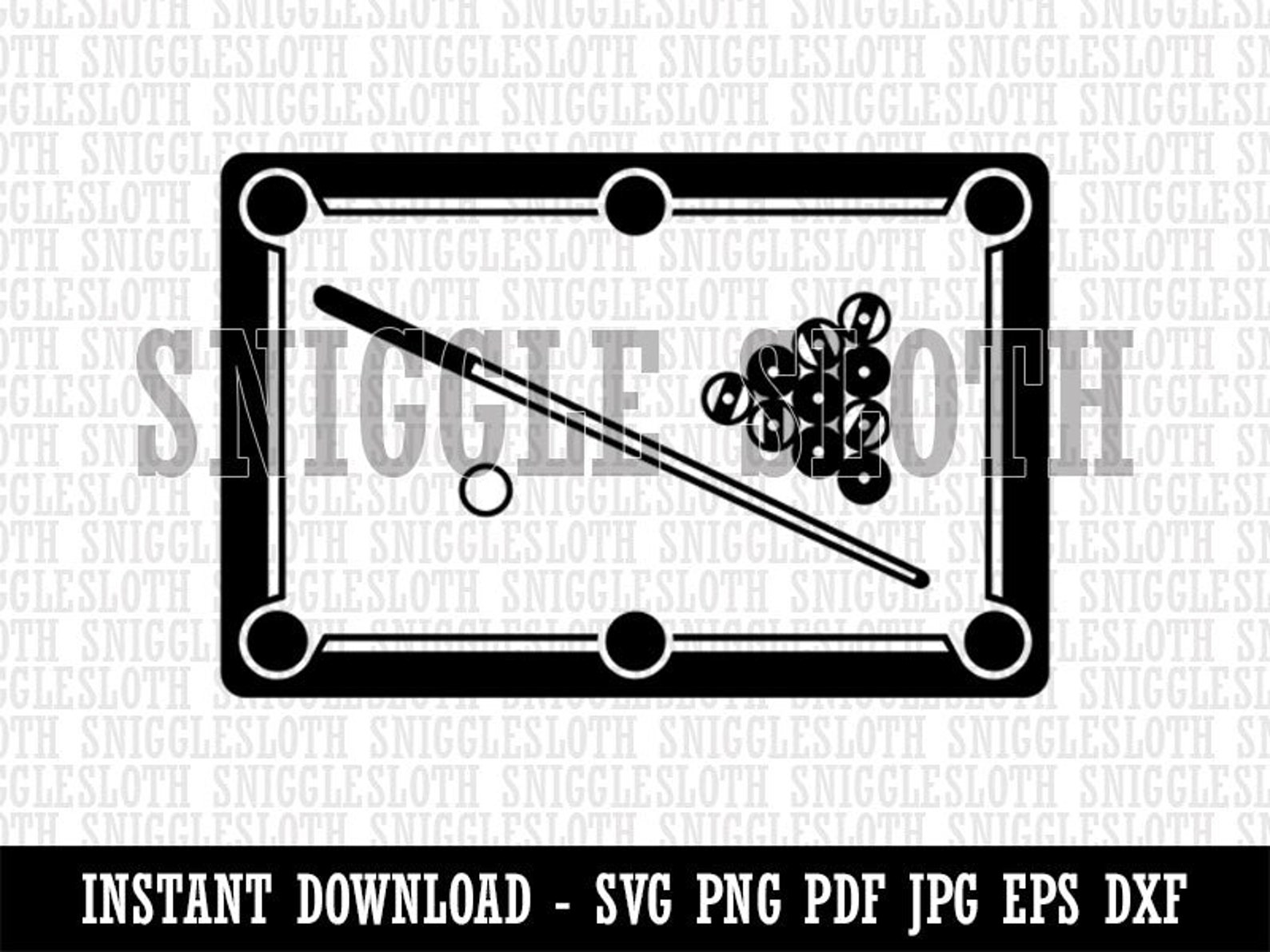 Billar Pool Table Clipart Instant Digital Download SVG EPS PNG - Etsy ...