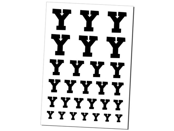 Letter Y Uppercase Fun Bold Font Temporary Tattoo Water - Etsy