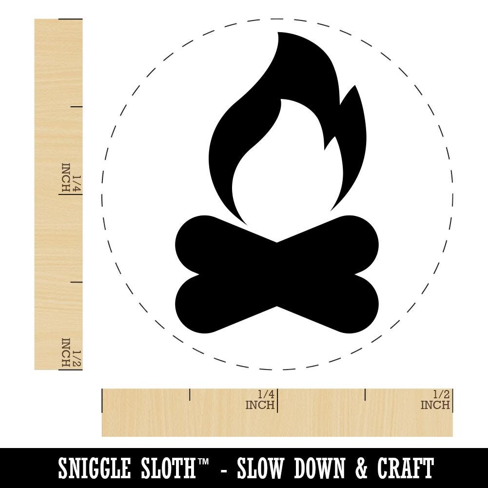 Campfire Fire Symbol Rubber Stamp for Stamping Crafting - Etsy