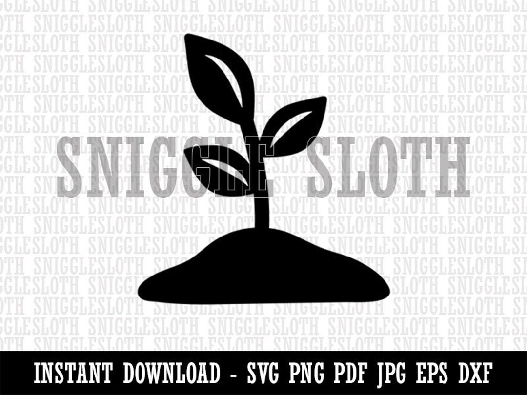 Seedling Growing Plant Clipart Instant Digital Download SVG EPS PNG Pdf ...