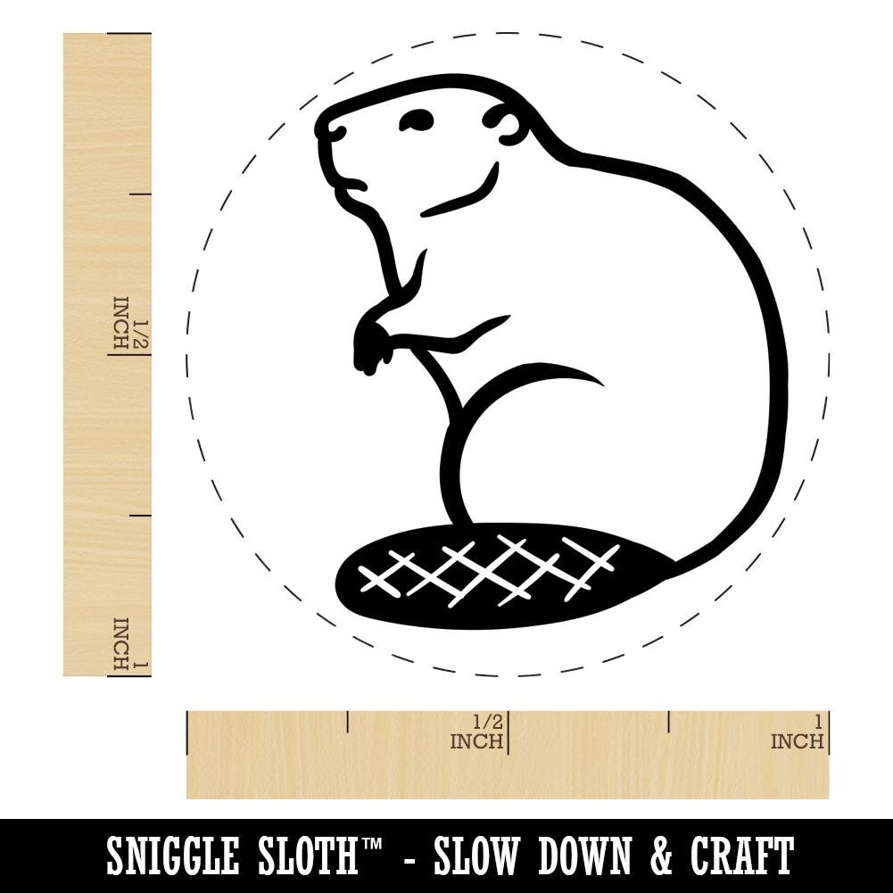 Beaver Sitting Rubber Stamp for Stamping Crafting Planners - Etsy