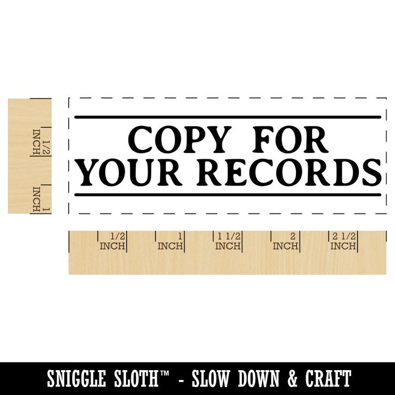 Copy for Your Records Document Self-inking Rubber Stamp Ink - Etsy
