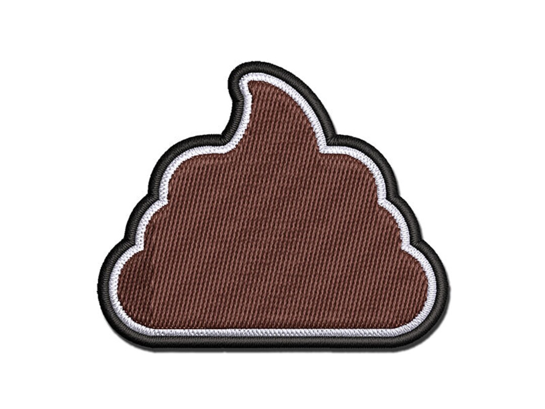 Poop Symbol Emoticon Solid Multi-color Embroidered Iron-on Patch ...