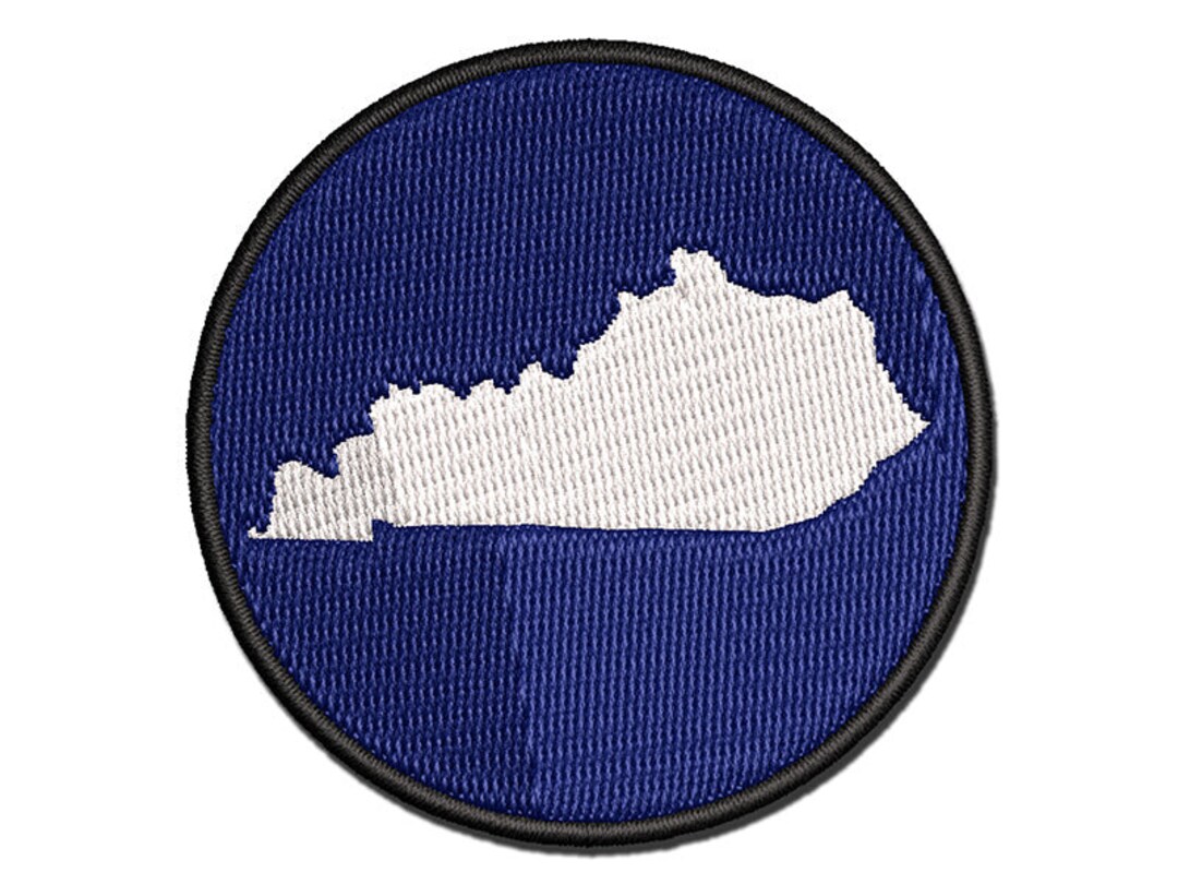 Kentucky State Silhouette Multi-color Embroidered Iron-on - Etsy