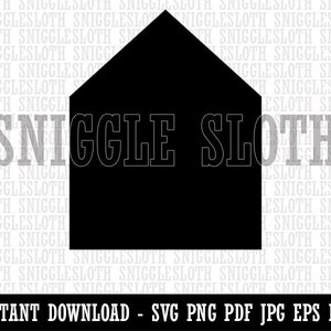 Simple House Solid Clipart Instant Digital Download SVG EPS - Etsy