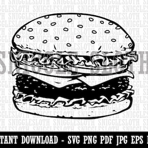 Fast Food Clipart Hamburger Clip Art Food Vector Graphic Food - Etsy Canada