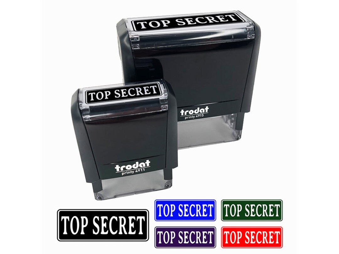 Top Secret Spy Document Self-inking Rubber Stamp Ink Stamper for ...