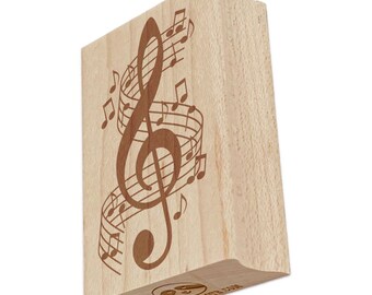 Music Rubber Stamp | Etsy