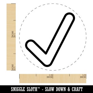 Check Mark Symbol Outline Rubber Stamp for Stamping Crafting - Etsy