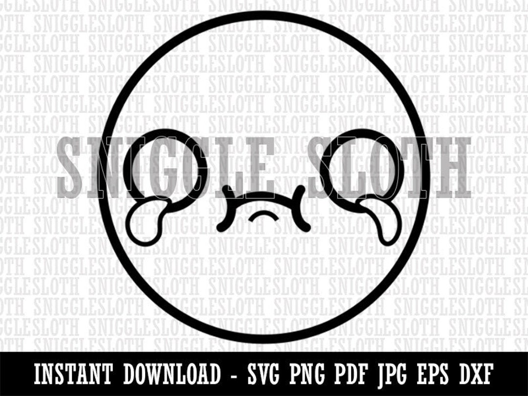 Kawaii Cute Crying Face Clipart Instant Digital Download SVG - Etsy Ireland