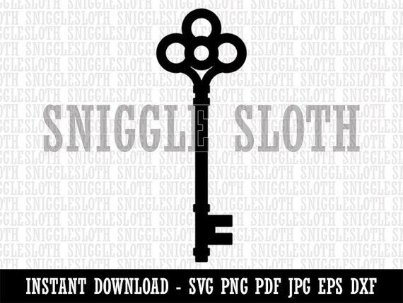 Vintage Skeleton Key Clipart Instant Digital Download SVG EPS | Etsy