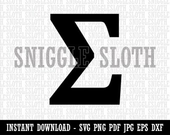 Sigma Math Symbol - Etsy