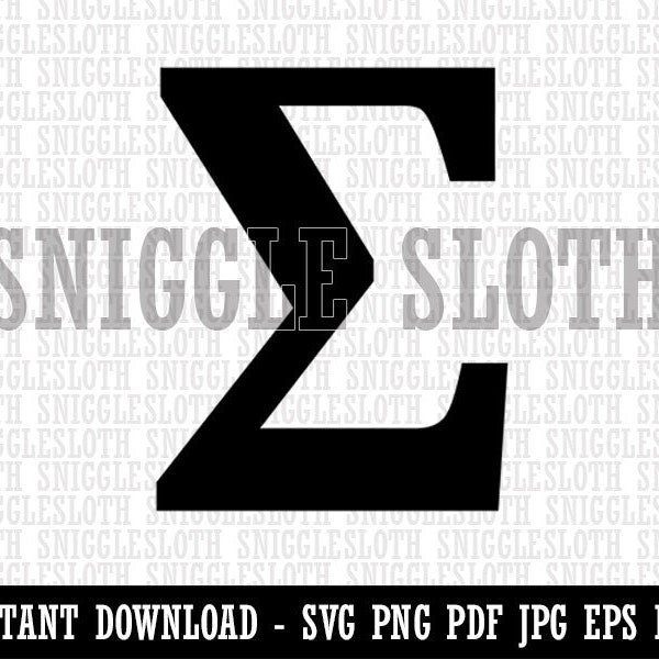 Sigma Math Symbol Svg - Etsy