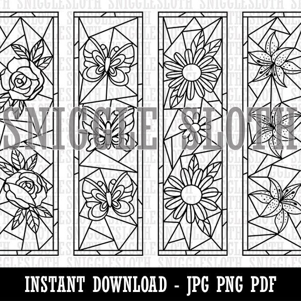 Butterfly Coloring Bookmark - Etsy