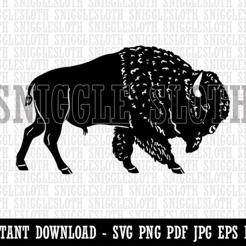Bison 5 Vector Eps / Ai / Pdf / Svg / Dxf / Png / Jpeg Buffalo - Etsy