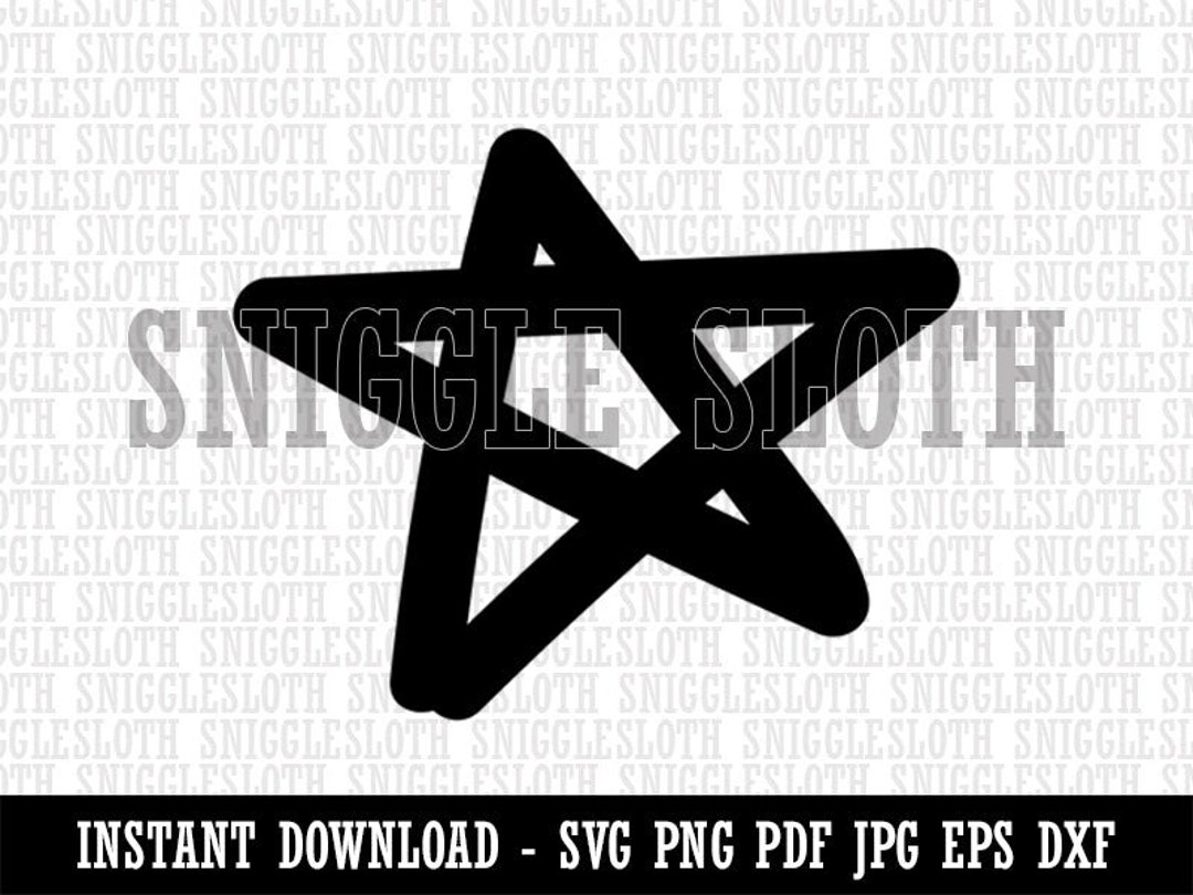 Star Doodle Clipart Instant Digital Download SVG EPS PNG Pdf Ai Dxf Jpg ...