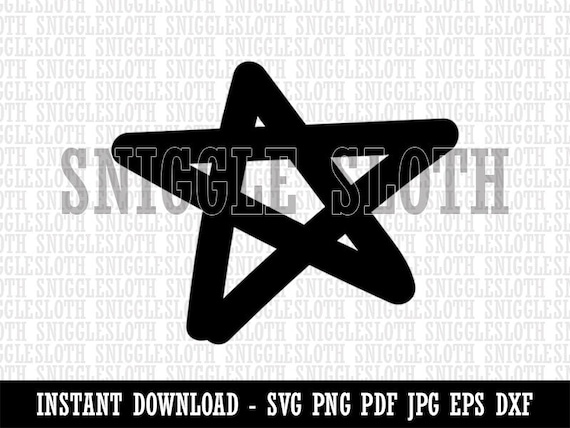 Star Doodle Clipart Instant Digital Download SVG EPS PNG Pdf | Etsy