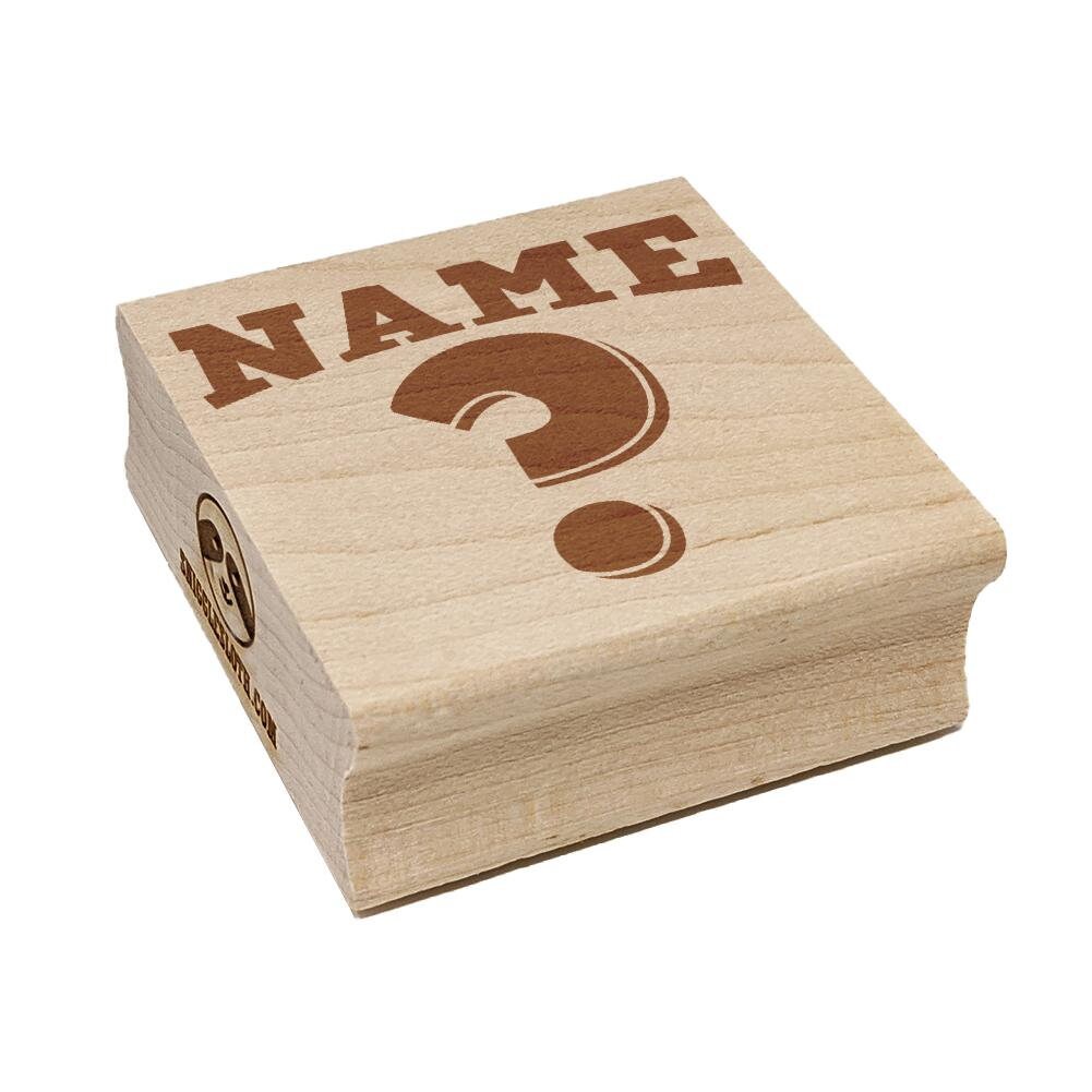 Name Question Mark Teacher Motivation Square Rubber Stamp for - Etsy