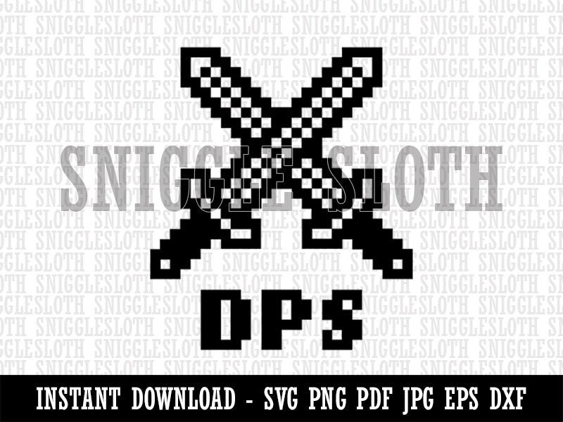 Clip Art & Image Files Pixel RPG DPS Swords Gaming Clipart Instant ...