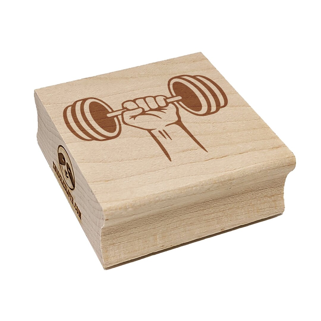 Hand Lifting Dumbbell Weightlifting Weights Gym Workout Square Rubber ...