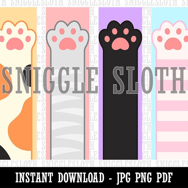 Paw Print Bookmark - Etsy