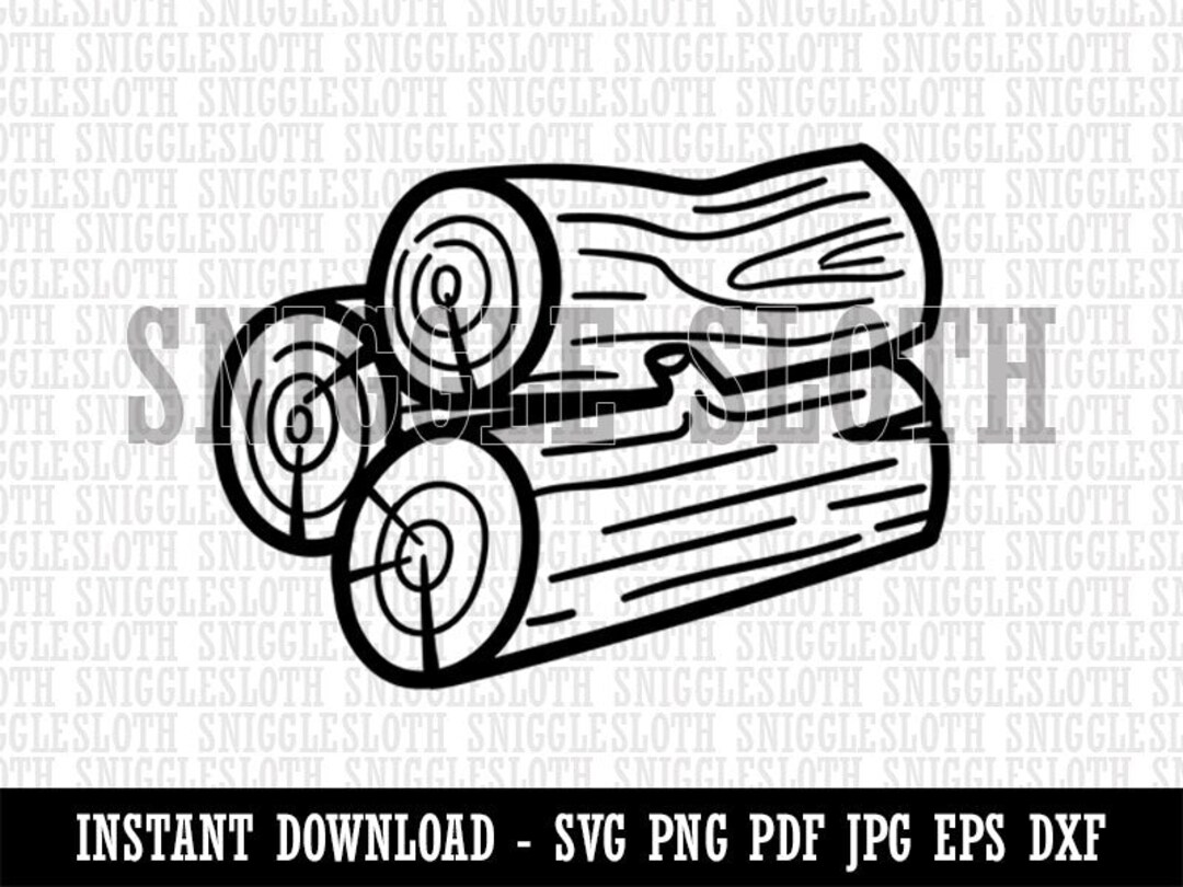 Stack of Logs Firewood Clipart Instant Digital Download SVG - Etsy UK