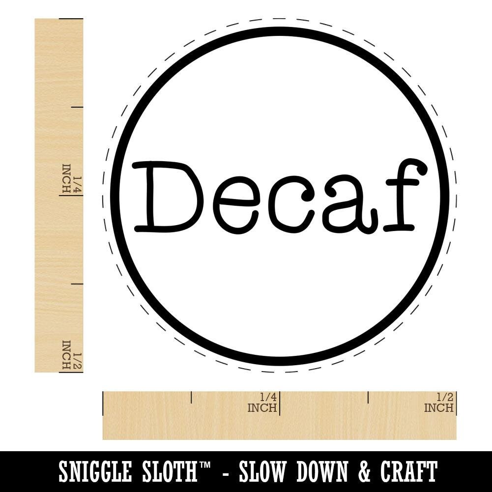 Decaf Coffee Label Rubber Stamp for Stamping Crafting Planners | Etsy