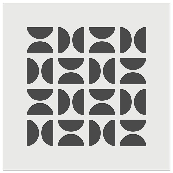 Geometric Half Circle Pattern Wall Cookie DIY Craft Reusable - Etsy
