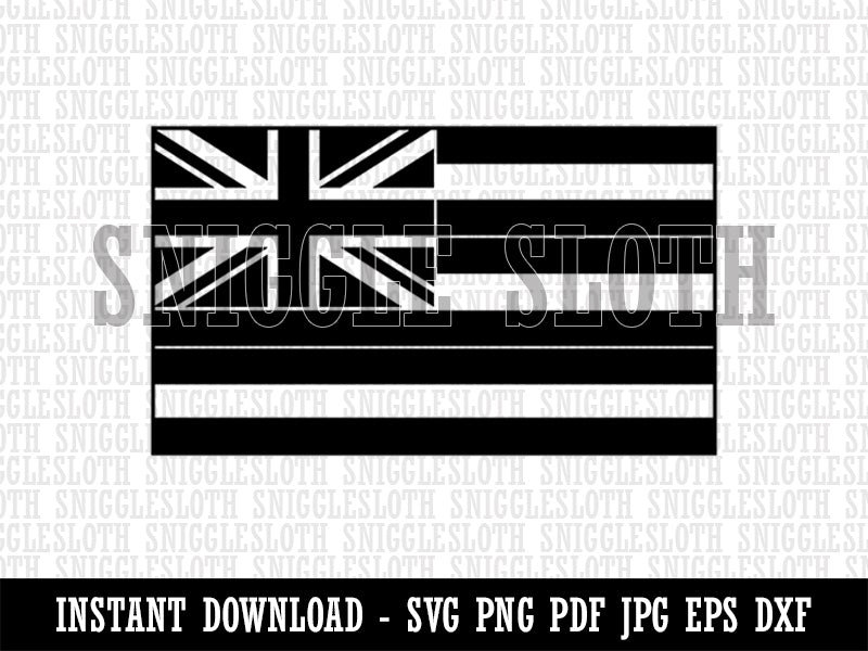 Hawaii State Flag SVG Vector Clip Art HI Flag Waving Flag Cut Files for ...