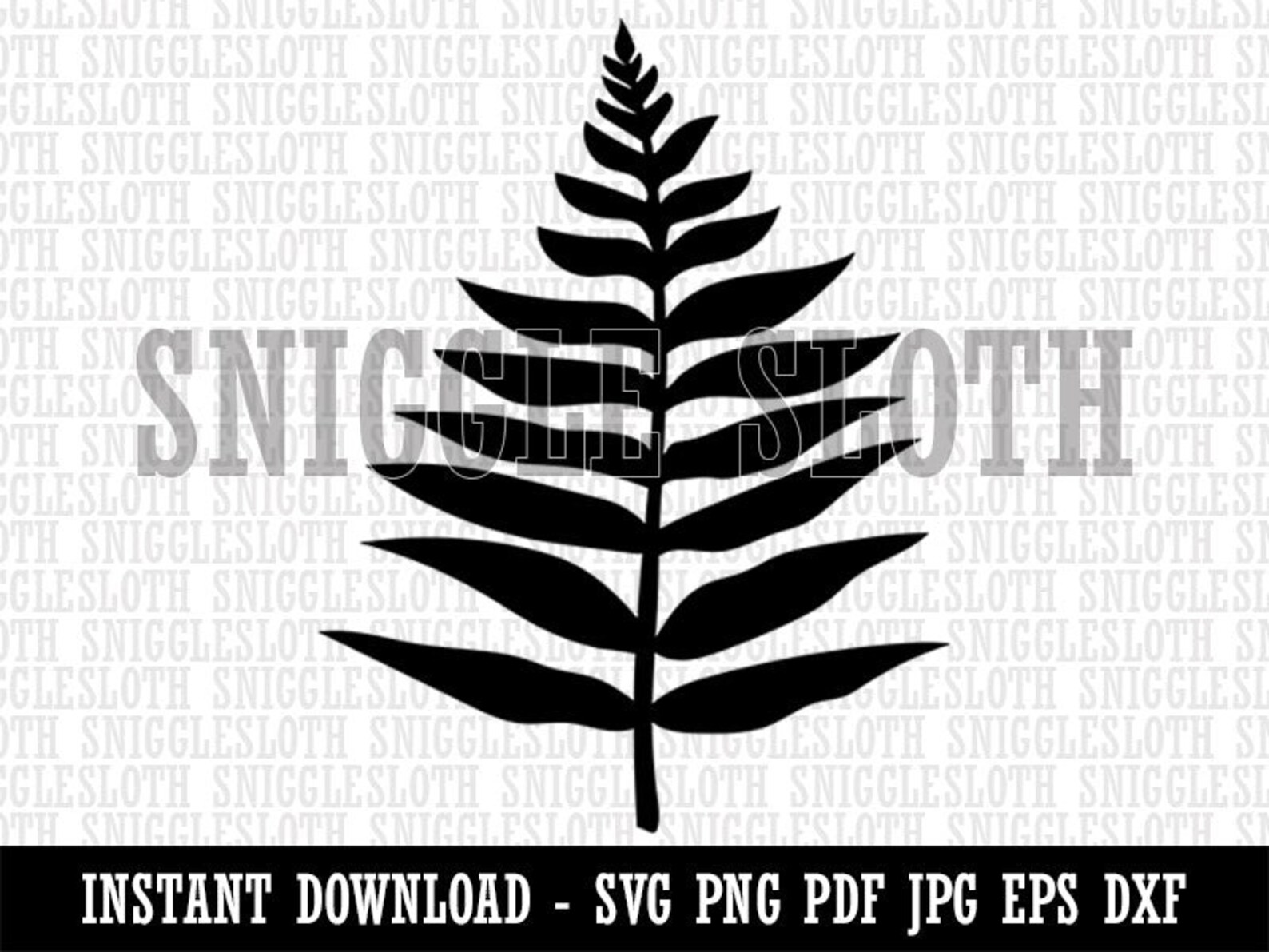 Fern Leaf Clipart Instant Digital Download SVG EPS PNG Pdf Ai - Etsy